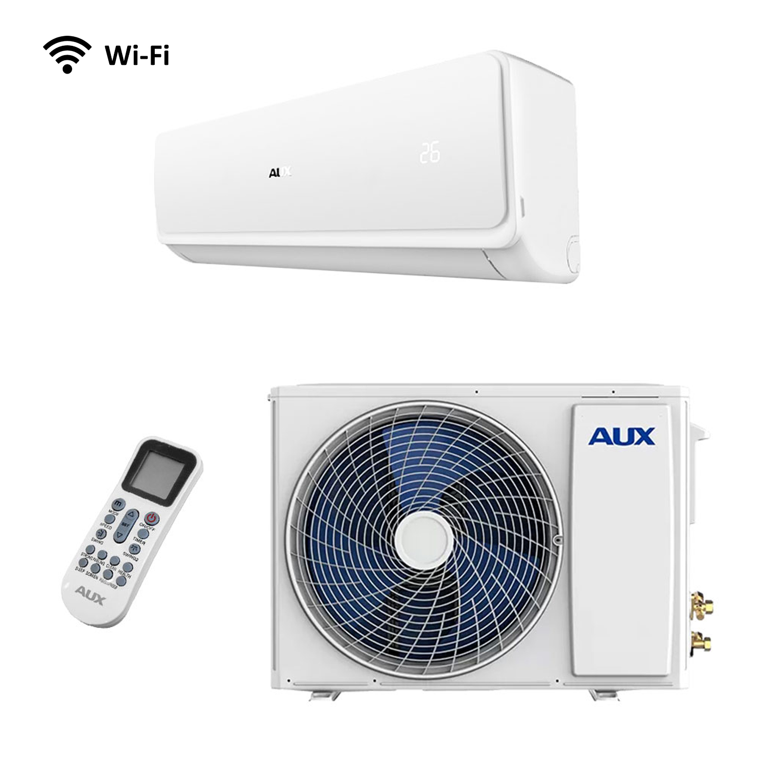 AUX Split unit airco 3.5kW / 12000BTU totaalpakket