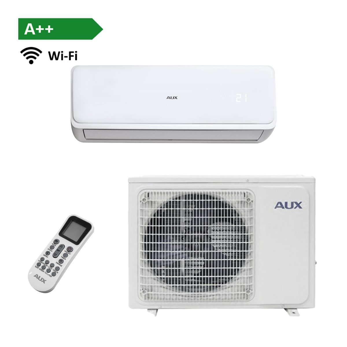 AUX Split unit airco 7kW / 24000BTU totaalpakket